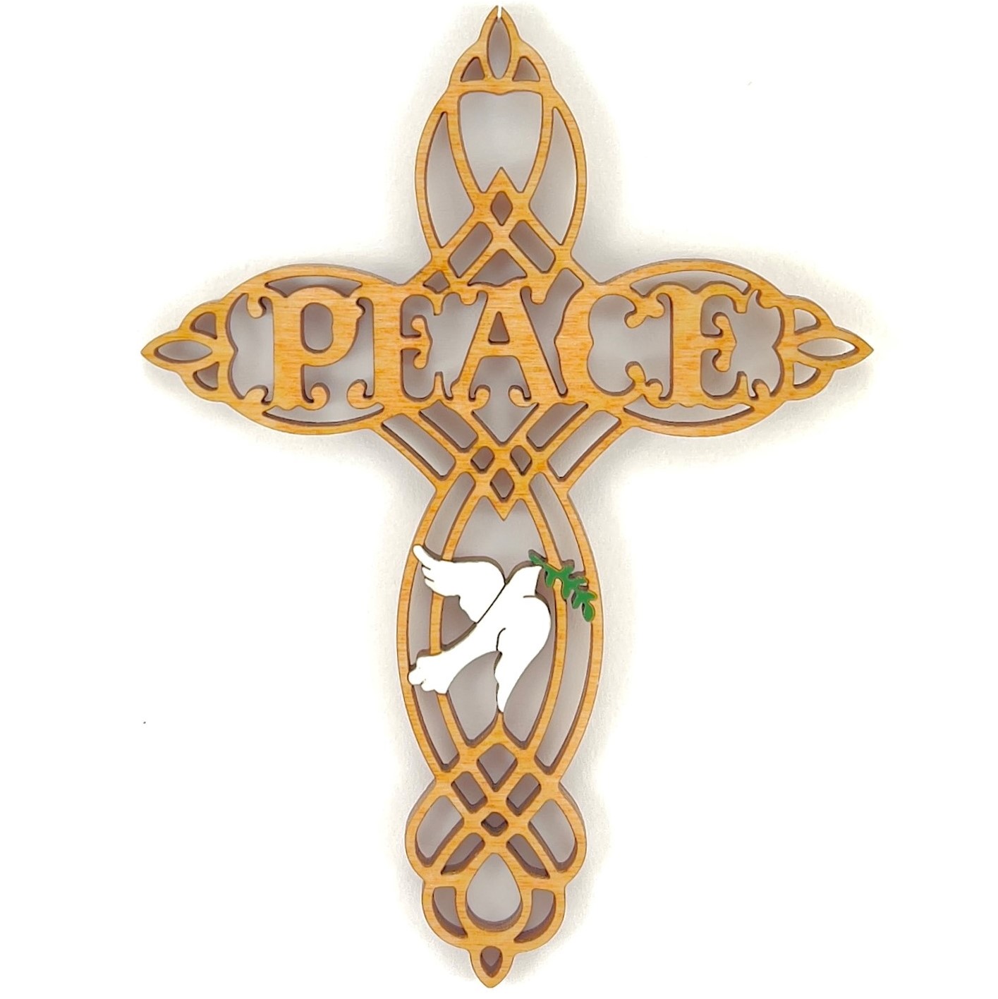 Peace Cross Ornament : Wallace Wood Ornaments | Quality Handcrafted ...